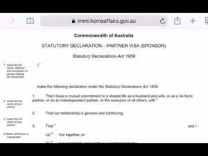 Essential Guide to Statutory Declaration for Partner Visa ⇢